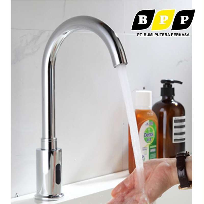 Jual Kran Angsa Wastafel Sensor Otomatis Keran Air Sink Flusso Kawt Di ...