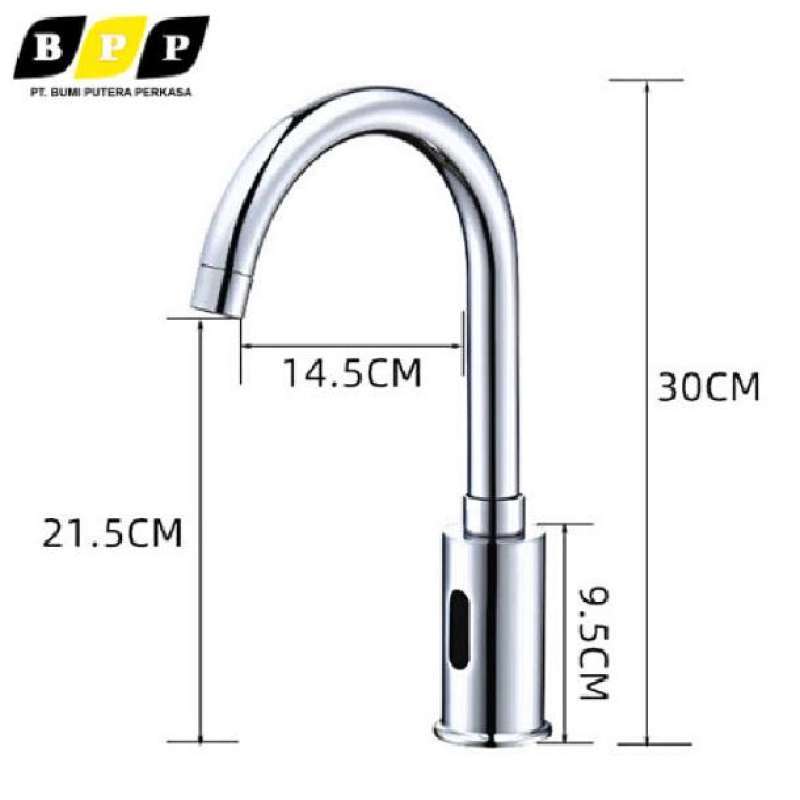 Jual Kran Angsa Wastafel Sensor Otomatis Keran Air Sink Flusso Kawt Di ...