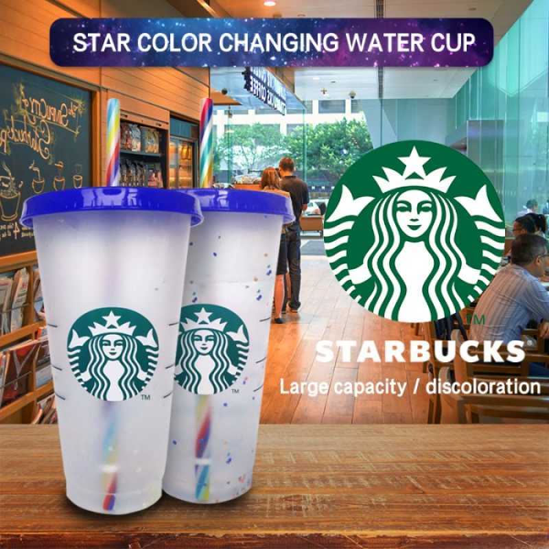 Jual Starbucks Coffee Confetti Changing Color Tumbler Transparent Cup ...