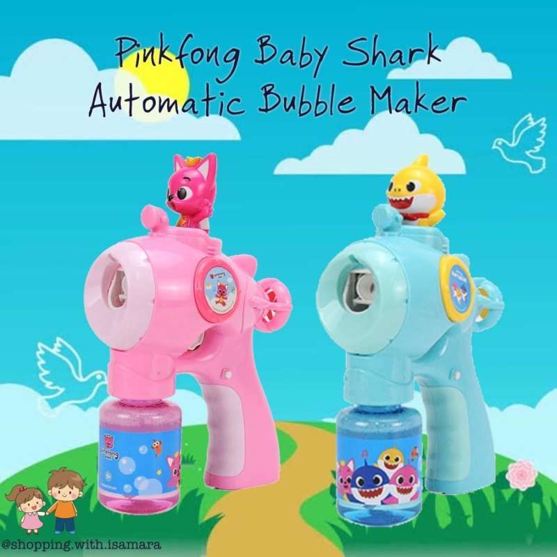 Jual Pinkfong Baby Shark Bubble Maker / Gun / Mainan Pistol Gelembung ...