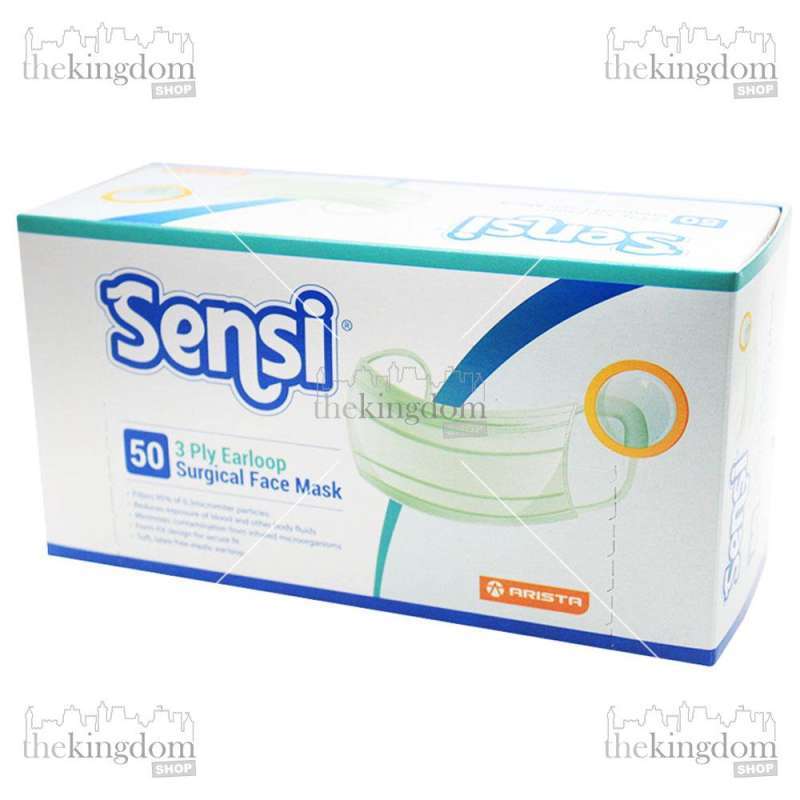 Jual Masker Sensi Earloop Bedah Medis 4 Ply Surgical Face Mask 50 Pcs ...