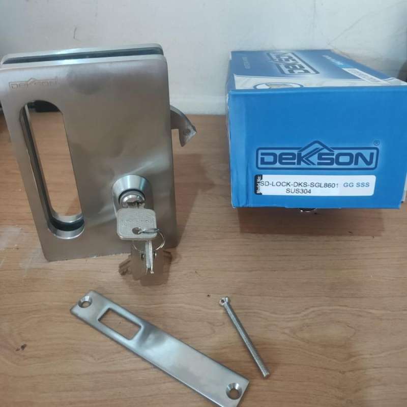 Jual Glass door lock Dekkson SGL 8601 Singel, kunci pintu kaca geser di ...