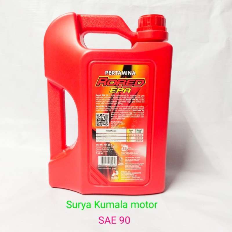 Promo Oli Transmisi Gardan Pertamina Rored Epa Sae 90 Api Gl-4 Isi 4 ...