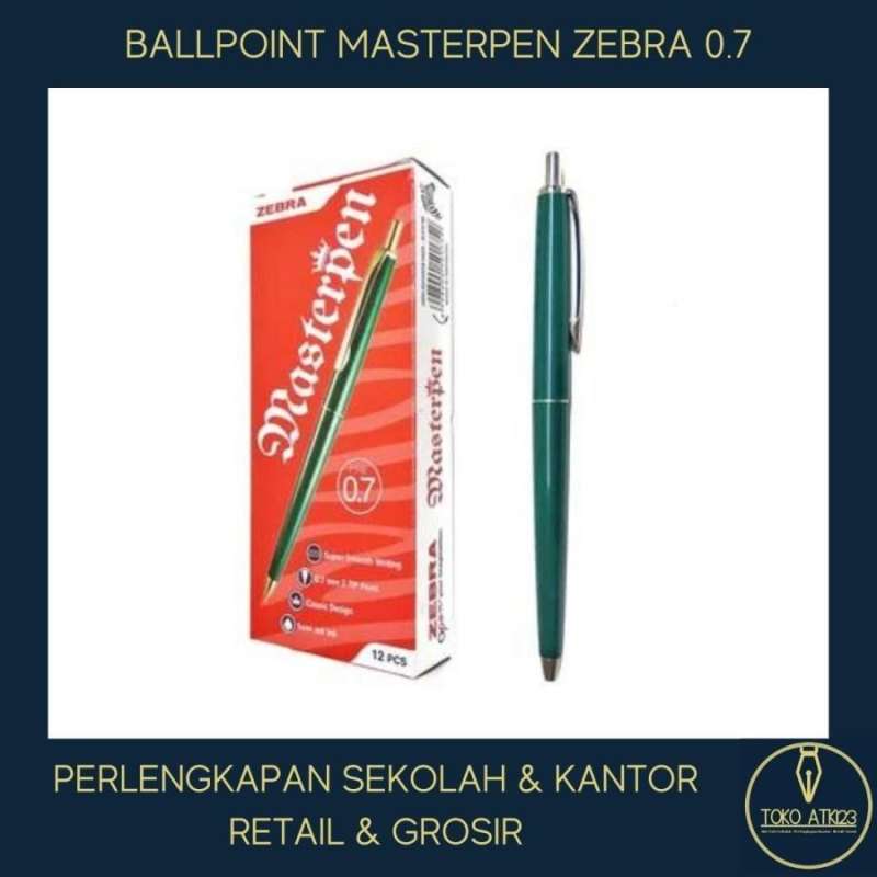 Jual Ballpoint / Bolpen / Pulpen Masterpen Merk Zebra 0.7 Di Seller Toko Atk123 - Ploso, Kota ...