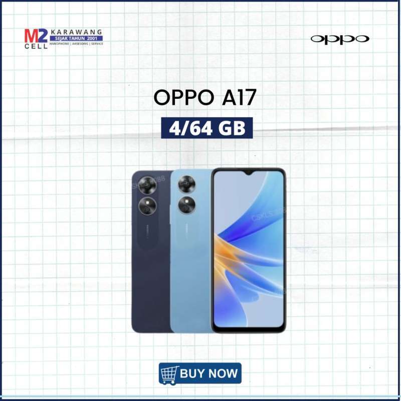Promo OPPO A17 4/64 GB [GARANSI RESMI] Diskon 10% di Seller M2 CELL Official Store - M2 CELL ...