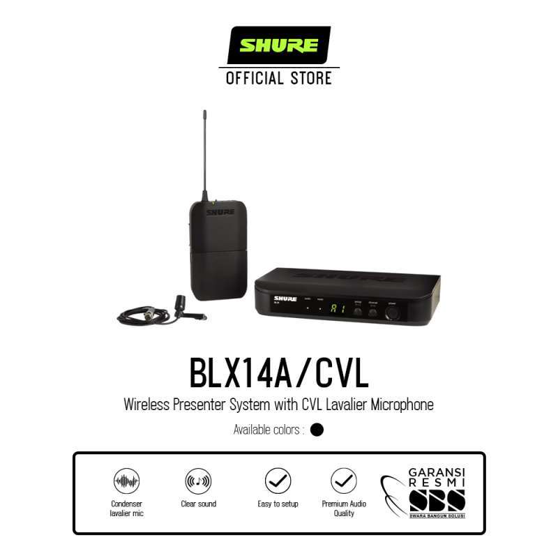 Promo SHURE BLX14A/CVL Diskon 10% di Seller Shure Store - Penjaringan ...
