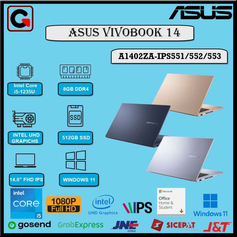 Jual Asus Vivobook 14 A1402za Ips551 Ips552 Ips553 I5 1235u Ram 8gb 512gb Ssd 14fhd Ips Windows ...