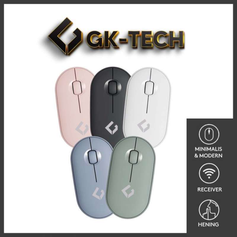 Jual Mouse USB GK-TECH Pebble M350 Silent Less Slim Not Logitech But GK ...