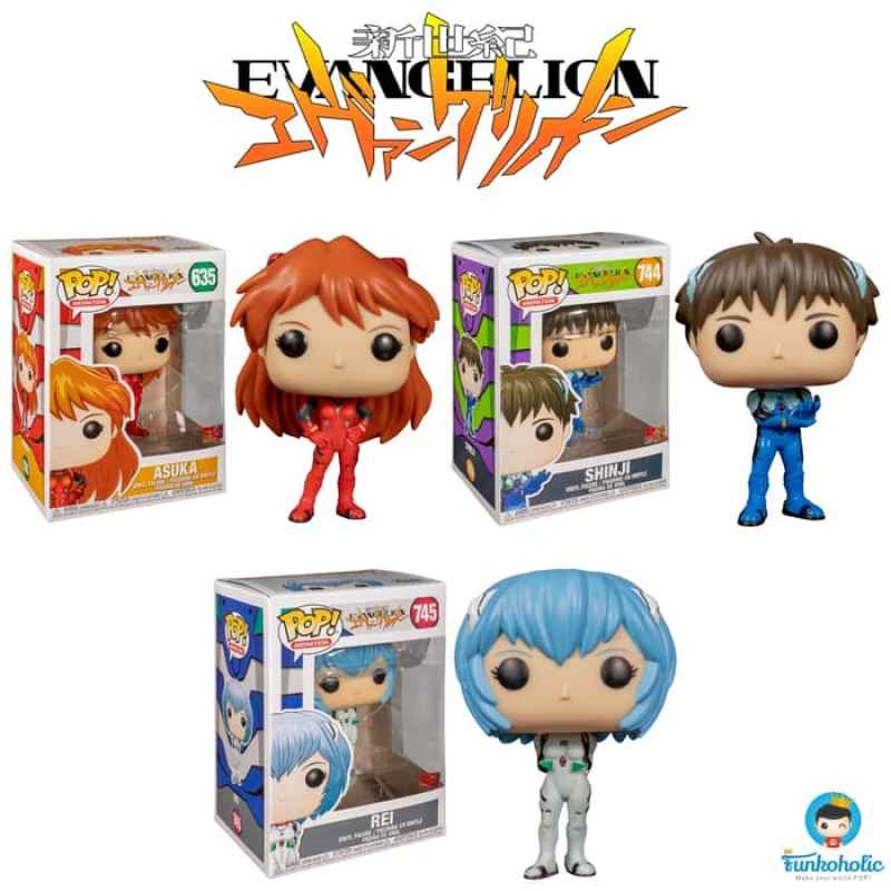 Jual Funko POP Neon Genesis Evangelion - Asuka, Shinji, Rei Set ...