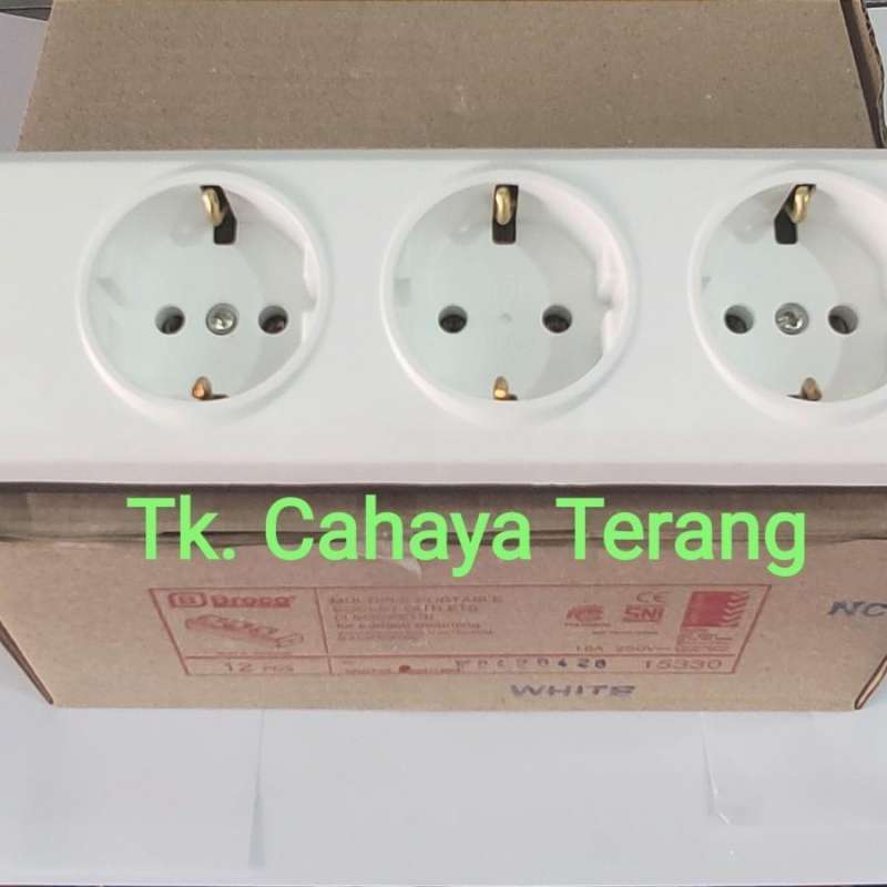 Jual Stop kontak broco 3 lubang 1533055 NCP di Seller Tk. Cahaya Terang ...