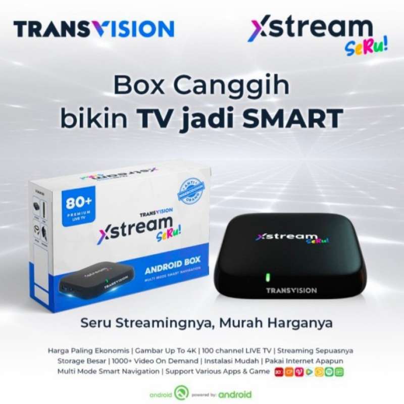 Promo OTT ANDROID Smart BOX Transvision Xstream Seru || 2GB RAM 8GB ROM ...