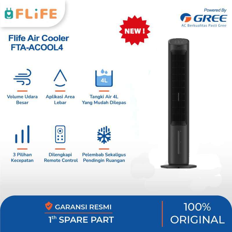 Jual Air Cooler FLIFE Tower Fan Air Cooler dengan Generator Anion - Penyejuk - Humidifier ...