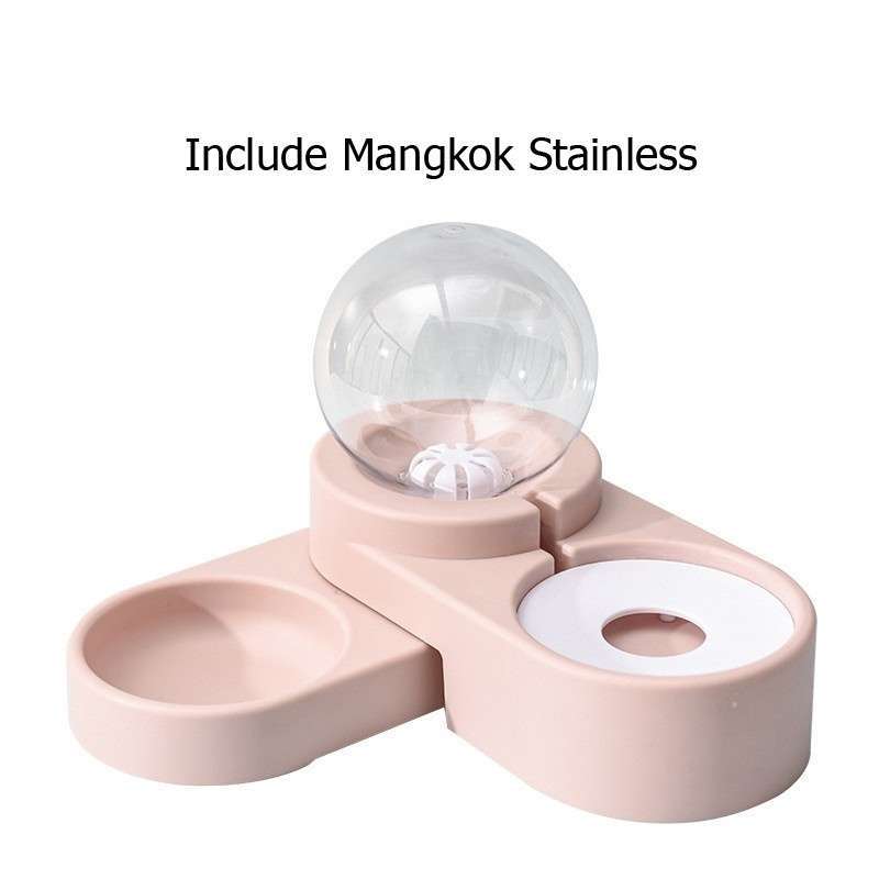 Jual Dispenser Makan Minum Bulat L Shape Untuk Anjing Dan Kucing di ...