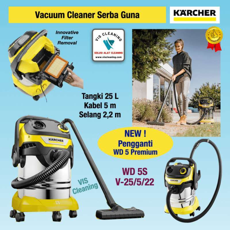 Jual Vacuum Cleaner Karcher WD 5s V-25/5/22 (Wet & Dry 25 Liter) di ...