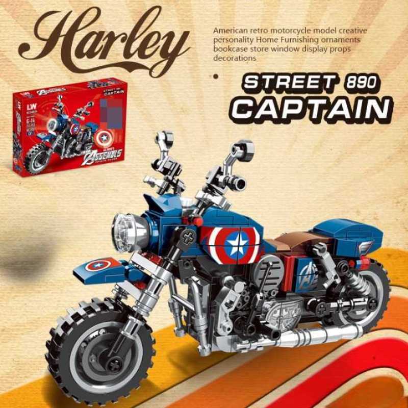 Jual Glo - Lw Building Blocks Mainan Rakit Motor Captain America - 2015 ...
