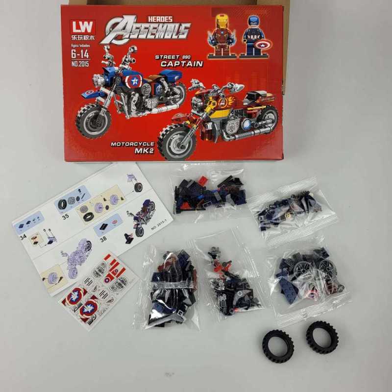Jual Glo - Lw Building Blocks Mainan Rakit Motor Captain America - 2015 ...