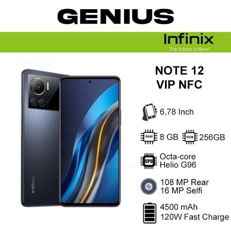 Jual Infinix Note 12 Vip Nfc 8/256 Ram 8gb Internal 256gb Garansi Resmi ...