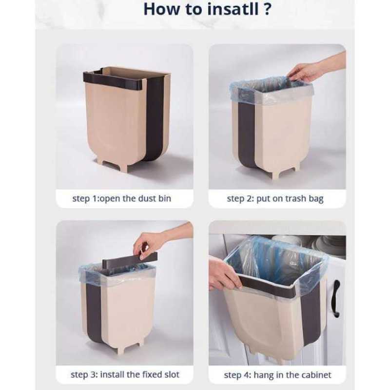 Jual Glo - Ahome Tempat Sampah Lipat Mobil Dapur Foldable Bin Trash 6l ...
