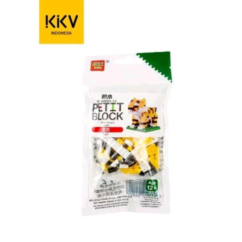 Jual KKV Jike Blocks / Mainan Brick Balok Susun Mini 3D DIY - Tiger ...