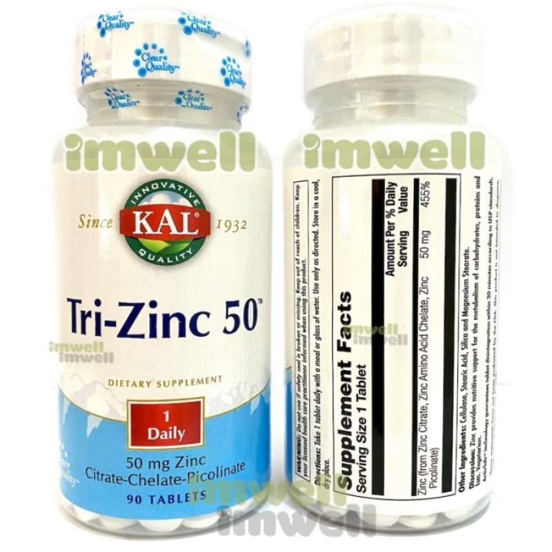 Promo Bulan Ini Aja Kak! Kal Tri Zinc 50 Mg Picolinate Citrate Amino ...