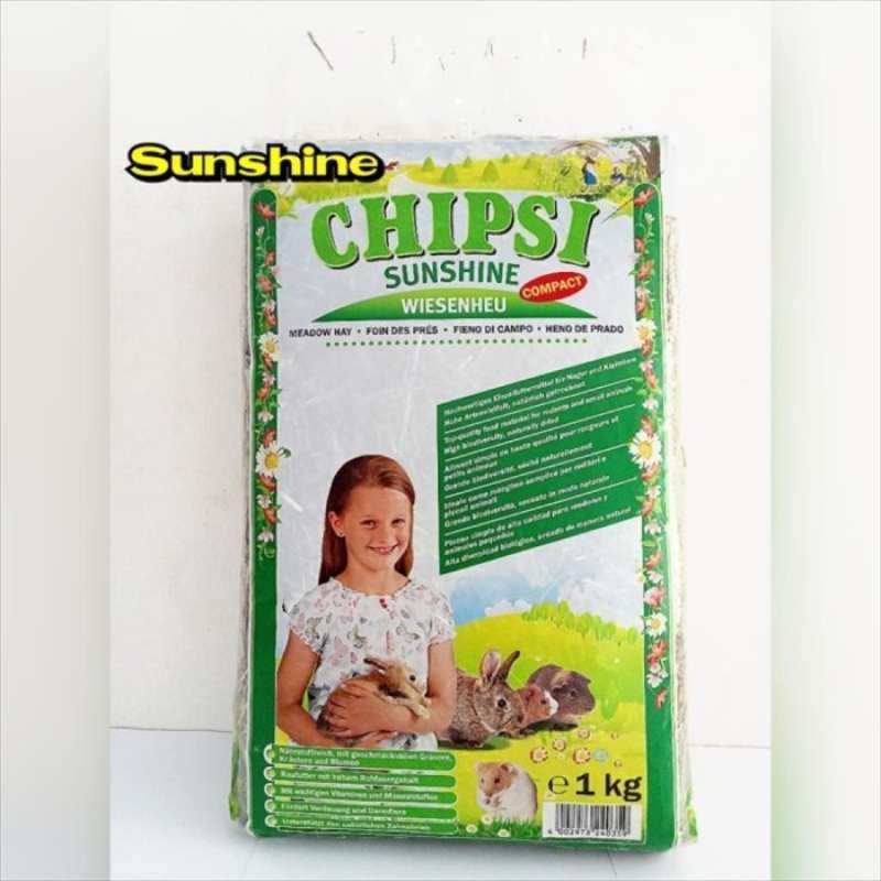 Jual Chipsi Sunshine Compact Hay 1kg - Rumput Makanan Kelinci best di ...