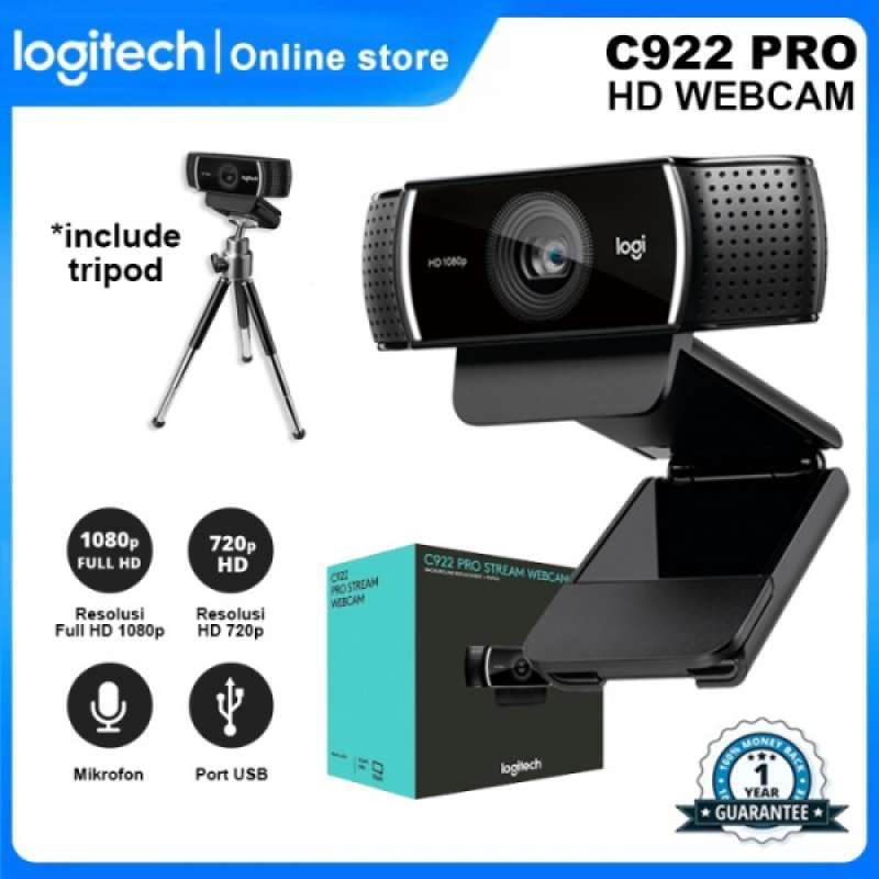 Jual Free Ongkir Logitech C922 Pro Hd Stream Webcam Logitech C922 ...