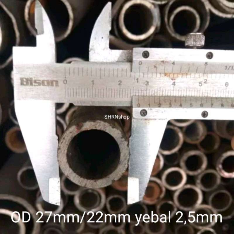 Promo besi pipa seamless diameter 27mm/22mm tebal 2,5mm panjang 100cm Diskon 10% di Seller ...
