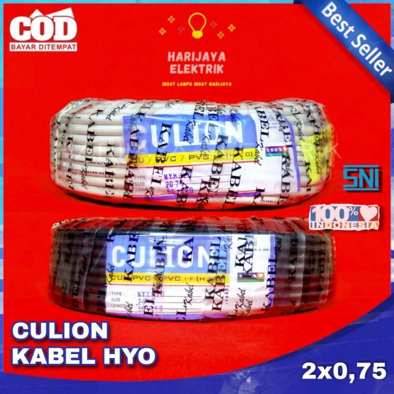 Promo Kabel Listrik Nyyhyo 2 X 0,75 Serabut Culion 50 Yard Hyo Sni Pvc ...