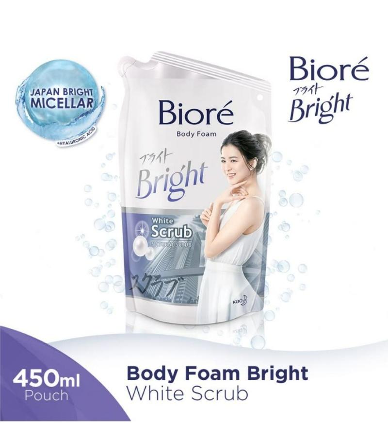 Jual Biore Bright White Scrub Body Foam [450 mL/ Kemasan Pouch] di Seller Citracosmetic Makassar ...