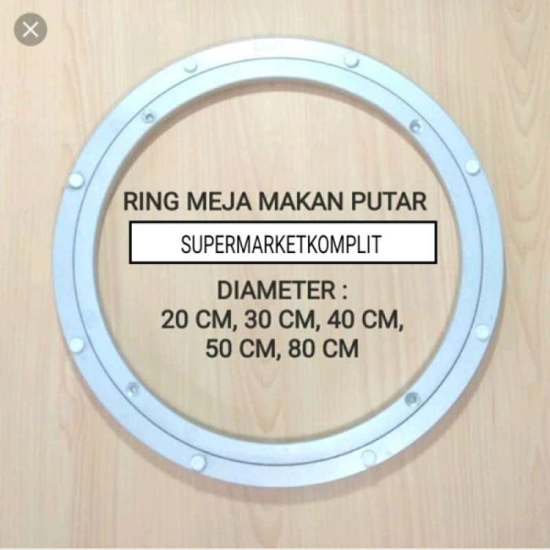 Jual Ring Bulat Meja Makan Putar 50cm Kolahar Lahar 50 Cm Bearing Kaca ...