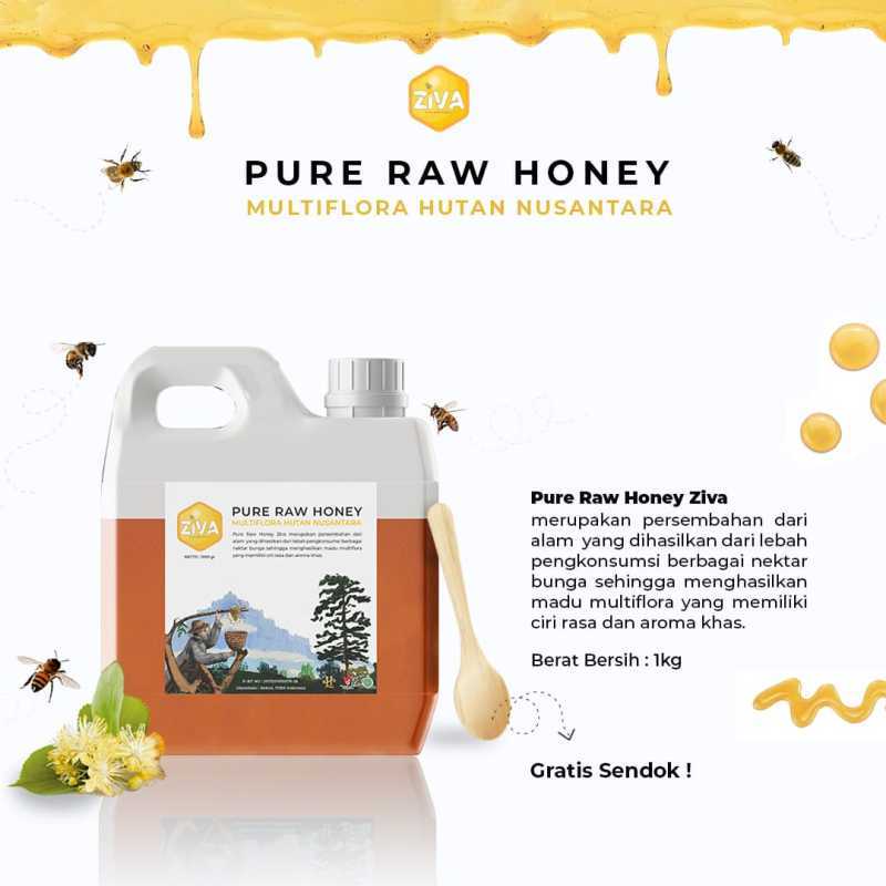 Jual Madu Ziva Pure Raw Honey - Madu Asli 100% Tanpa Campuran Murni ...