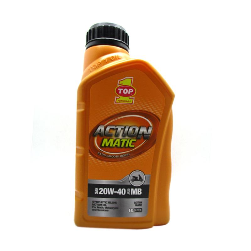 Promo TOP1 Action Matic SAE 20W-40 4T Oli Motor [800 mL] Diskon 5% di ...