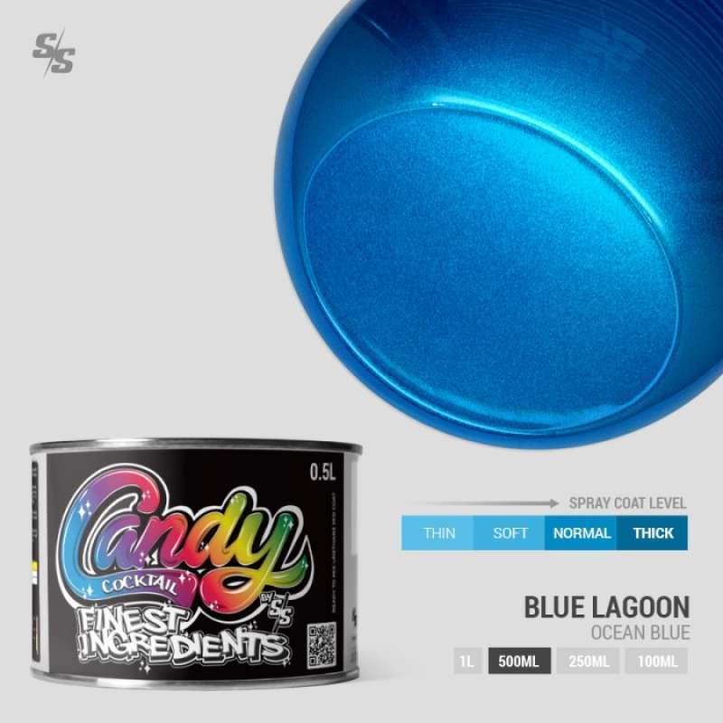 Promo Cat Candy Pu Biru 500Ml / 1L - Blue Lagoon Candy Cocktail Diskon ...