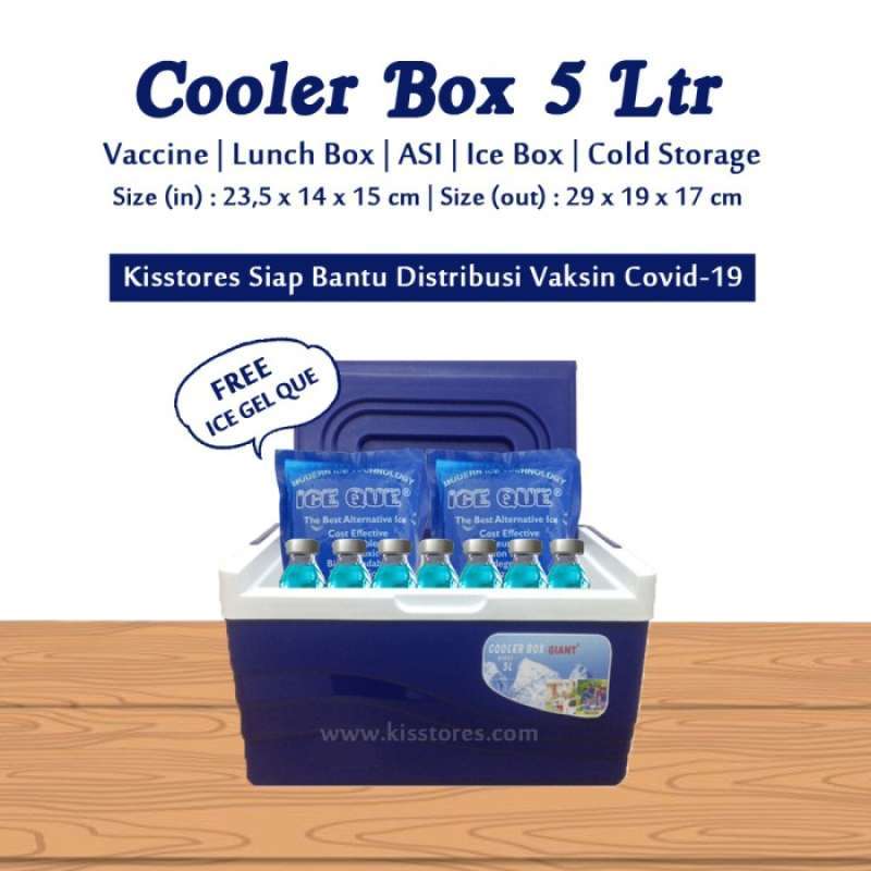 Jual Vaccine Carrier 5 L + Thermometer Digital / Cooler box di Seller ...