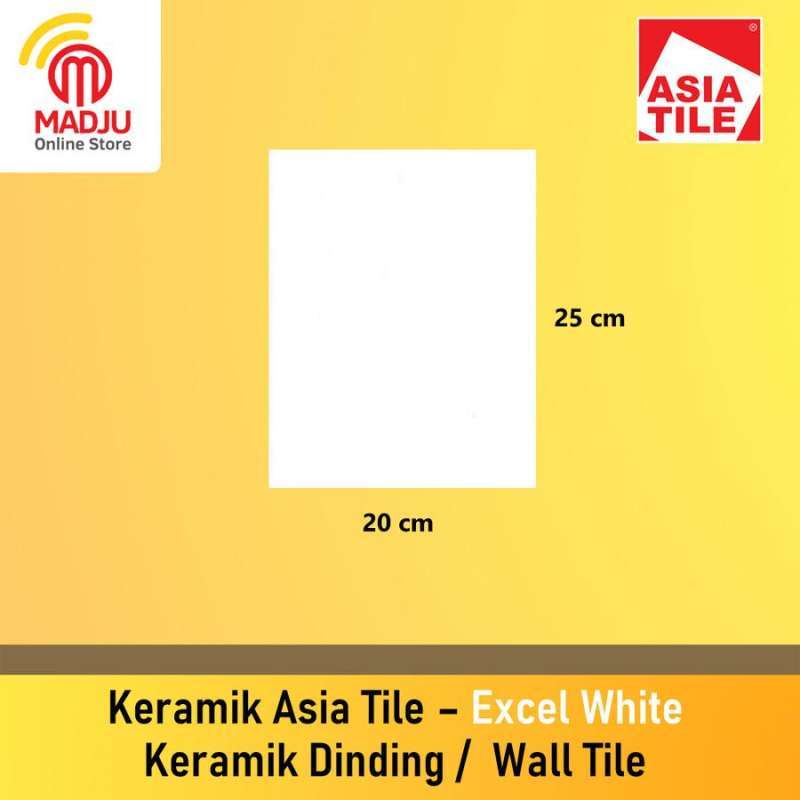 Jual Keramik dinding asia tile excel white 20x25cm wall tile di Seller ...