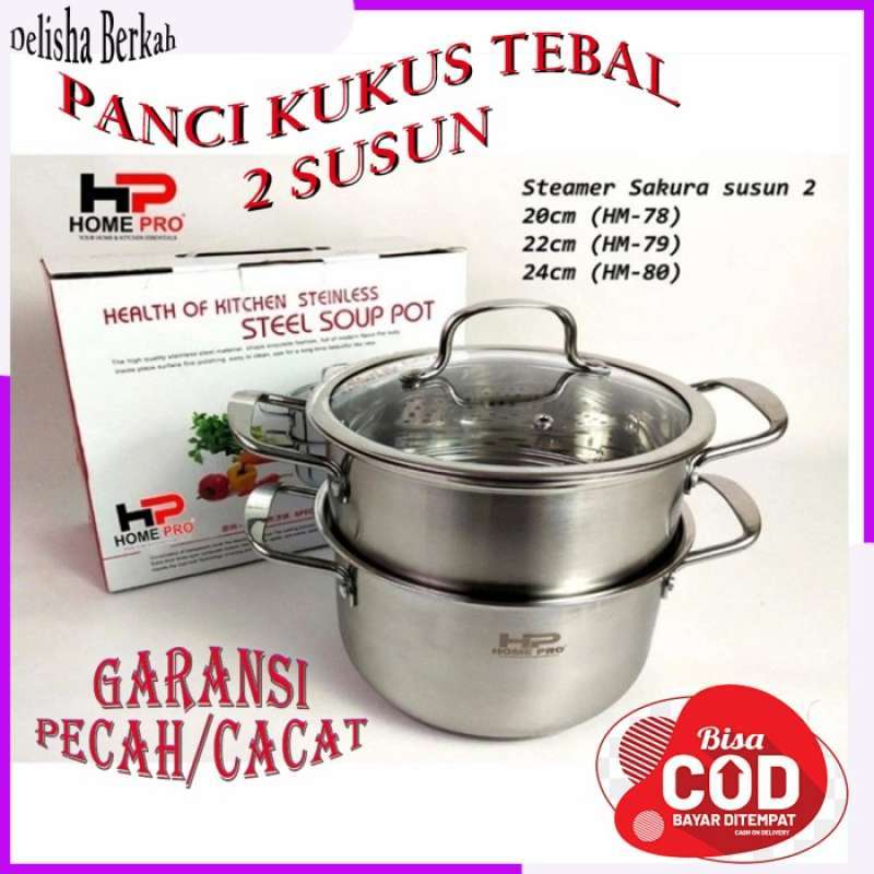 Jual Panci Kukusan Stainless Dandang Kukusan Langseng Stainless 24cm Di ...