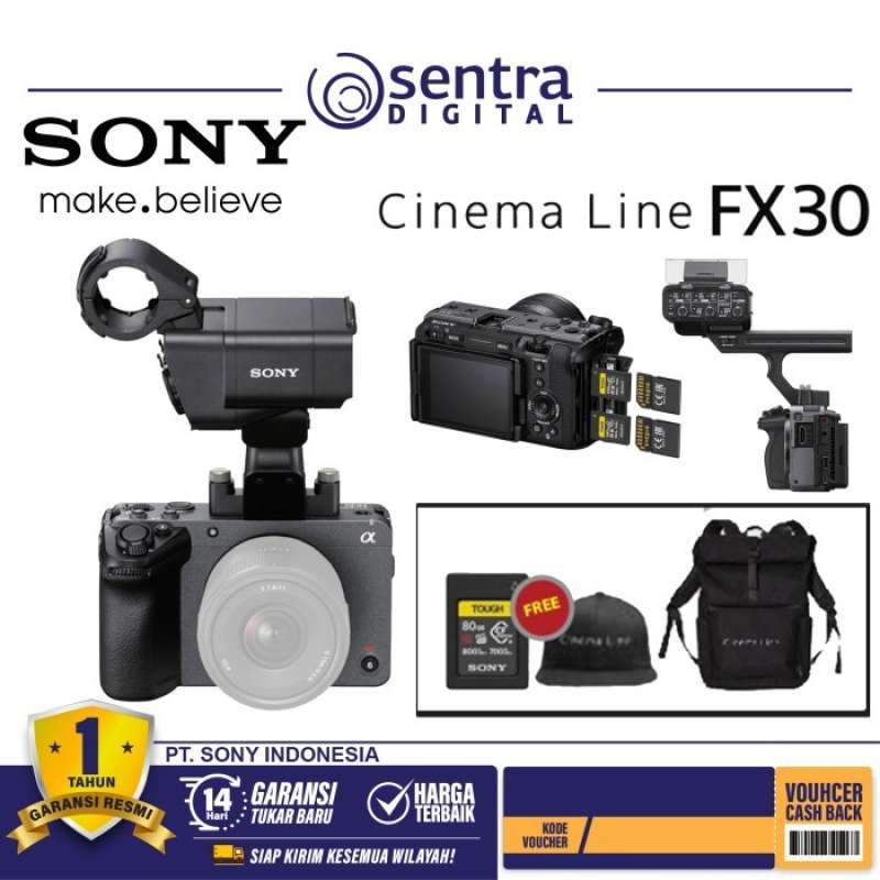 Jual Sony FX30 Digital Cinema Camera with XLR Handle Unit - Sony FX30 ...