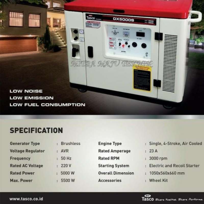 Jual Genset Generator Silent Tasco Powerdex DX-5000S Mesin Genset ...