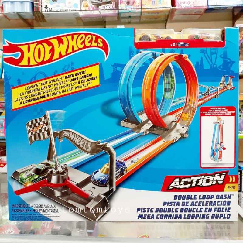 Promo Hot Wheels Double Loop Dash Track /Arena Jalan Hot Wheels/Hot ...