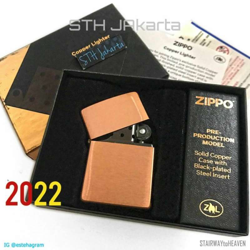 Promo Zippo Classic Solid Copper Insert Black Original 48107 Cooper Diskon 50% di Seller ...