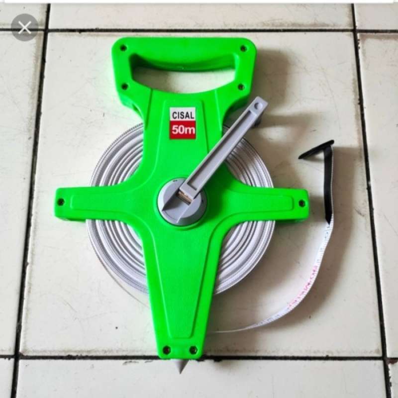 Promo Meteran tancap 50 meter tanah gulung roll measure 50m 50 m fiber ...