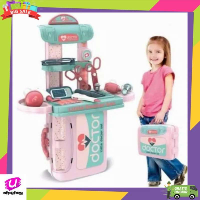 Jual mainan anak dokter dokteran koper set, mainan playset dokteran ...