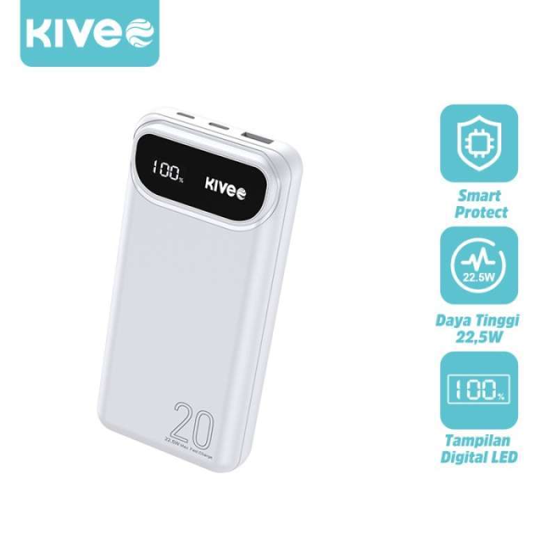 Jual Power Bank Kivee 20000mah 22.5w Fast Charging Qc 3.0 Type C Pd ...