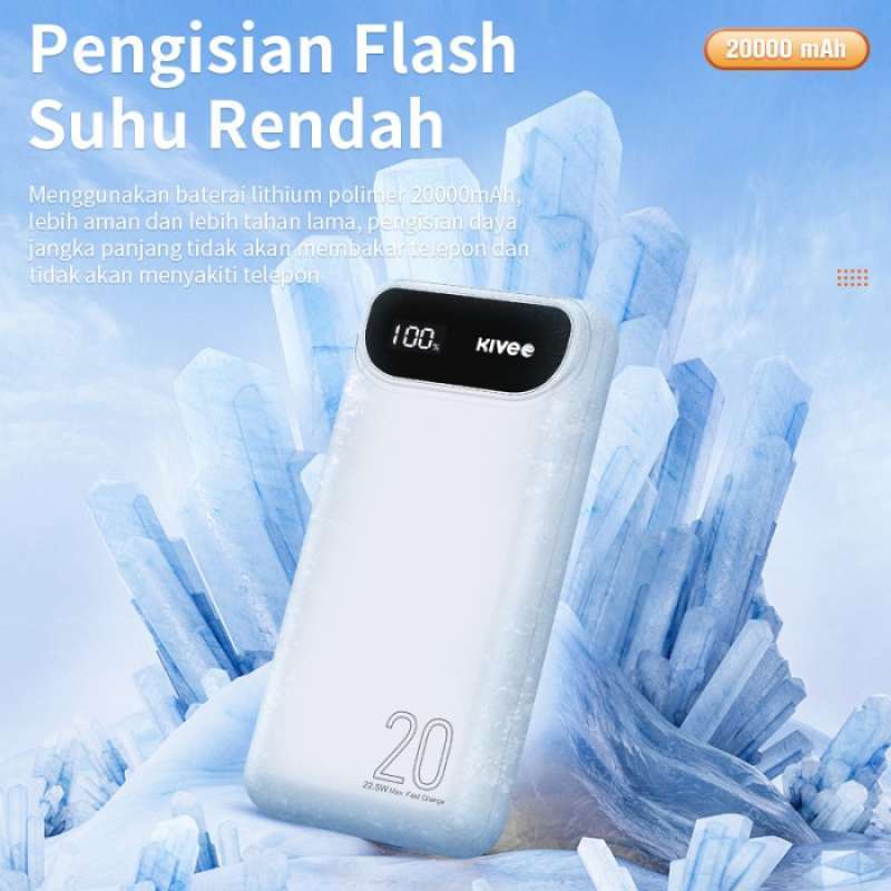 Jual Power Bank Kivee 20000mah 22.5w Fast Charging Qc 3.0 Type C Pd ...