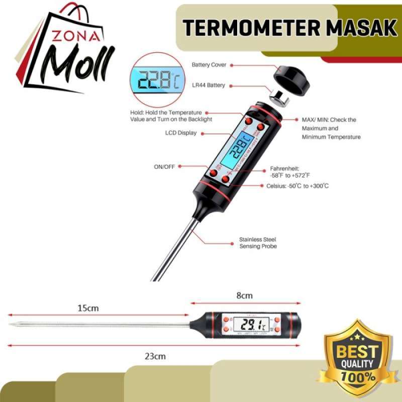 Jual Termometer Masak Digital Ukur Suhu Air Digital Food Thermometer Di ...