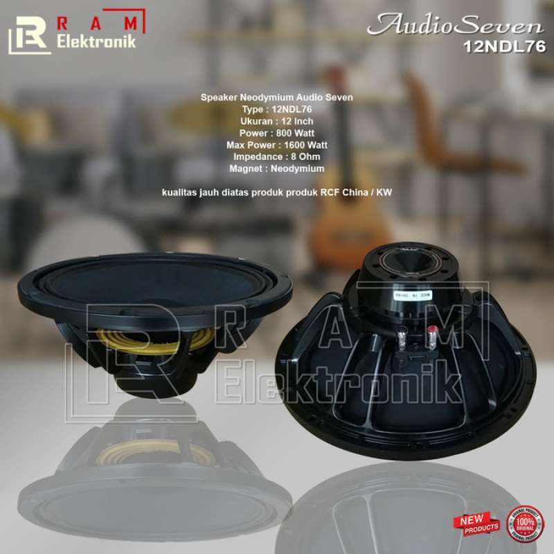 Jual Komponen Speaker Neodymium 12 Inch Audio Seven 12ND76 / 12 NDL 76 ...