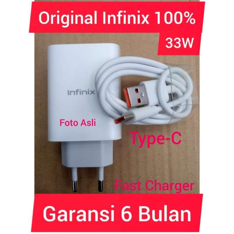 Jual INFINIX Charger U330XEA 33W Fast Charging + Type-C Cable Original ...