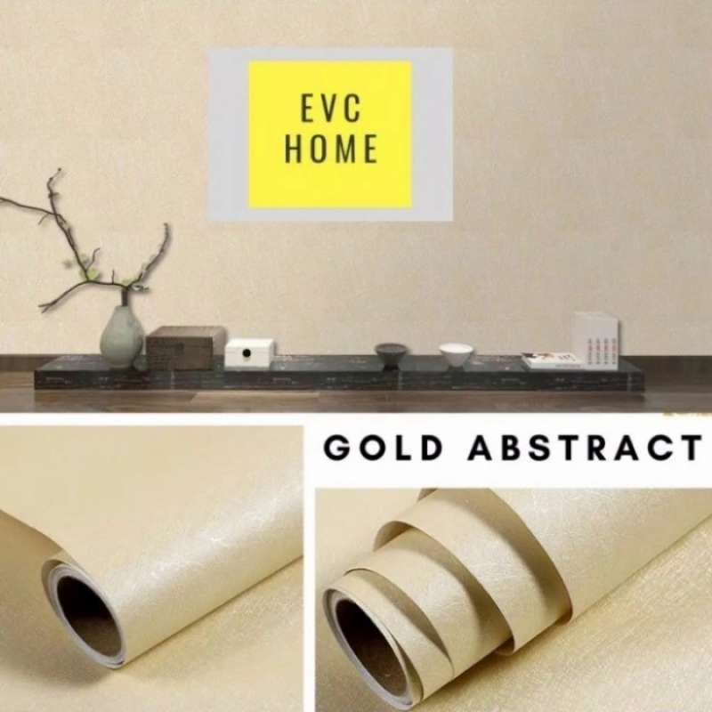 Promo Wallpaper dinding 3d polos bertekstur bercak Gold Diskon 5% di ...