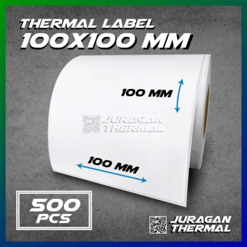 Promo Label Sticker Thermal 100X100 Mm Stiker Printer Barcode 100 X 100 ...