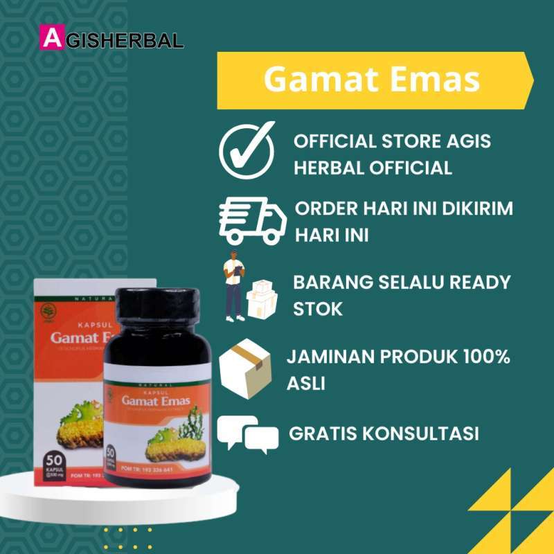 Jual Kapsul Gamat Emas Original Isi 50 Kapsul Di Seller Agis Herbal ...